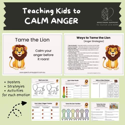 Understand and Manage Feelings and Emotions calming Strategies & Worksheets