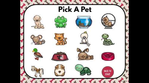 Pet Themed Gross Motor Digital Game by Pink Oatmeal | TPT