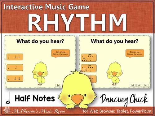 Spring Music ~ Half Notes Interactive Rhythm Game {Dancing Chick}