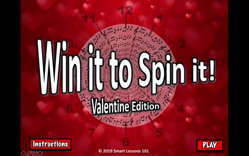 Valentines Day WIN It to SPIN It Music Game: Valentine Party Music ...