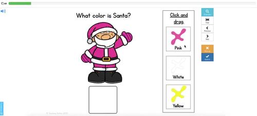 Santa Color Matching | Boom Cards Distance Learning by Teaching Autism