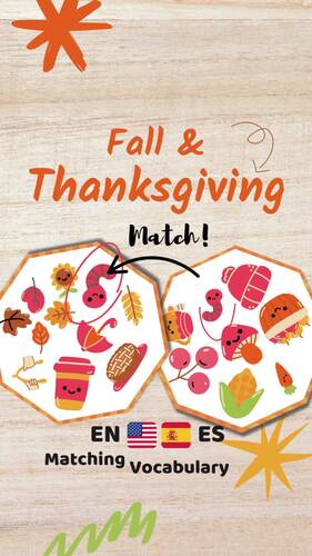 Fall Matching Picture Card Game Autumn October Activities for Preschool ...