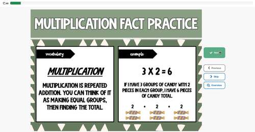 Multiplication Fact Practice Boom Cards // 10s Multiplication Facts