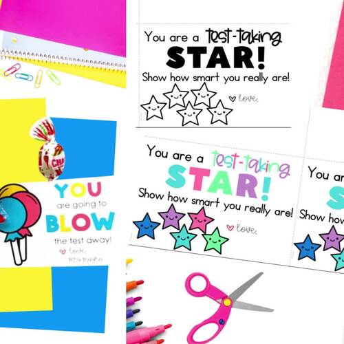 Test Motivation Treat Tags Editable and Motivational Notes | TPT
