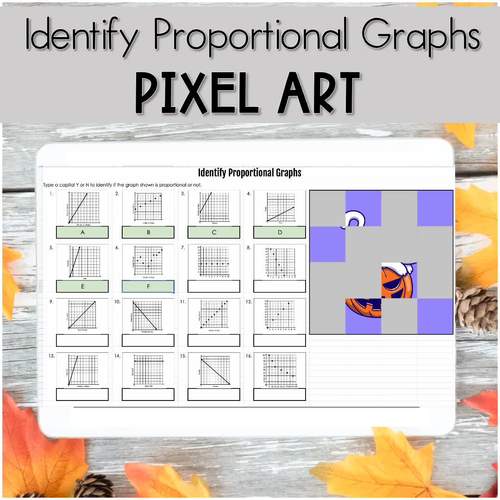 Identify Proportional Graphs Halloween Pixel Art by Brooklyn's Brightest
