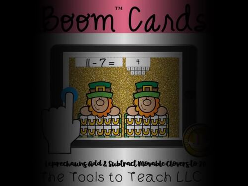 Boom™ Cards St Patrick's Day Leprechaun Add and Subtract Movables ...