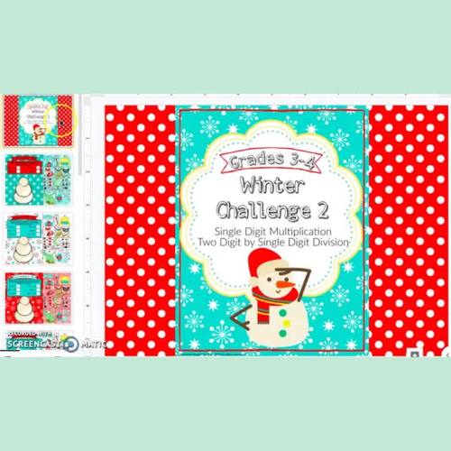 Dollar Deal Winter Math Digital Resource Multiplication 3rd 4th Build a ...