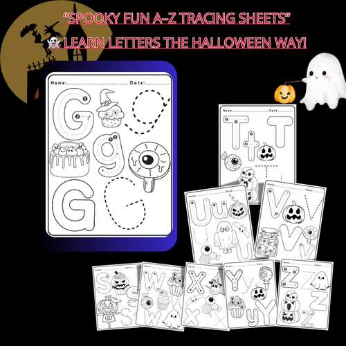 Halloween Alphabet A–Z Tracing Pack | Handwriting Practice | Preschool ...