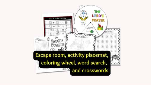 The Lord's Prayer Activity Bundle, 5 Sunday School Games and Class ...