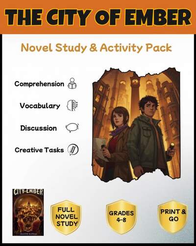 The City of Ember Novel Study Activities | Reading Comprehension ...