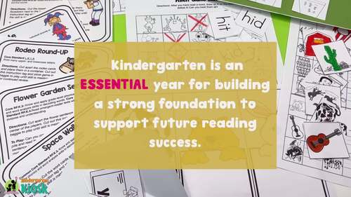 Kindergarten Review Activities For Reading by Kindergarten Kiosk