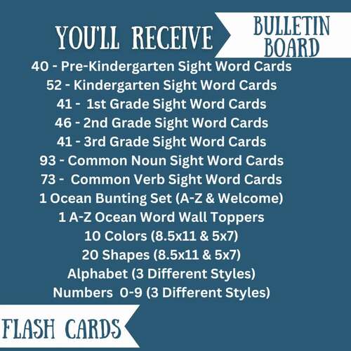 Ocean COMPLETE Bulletin Board Kit, Under The Sea Theme, Classroom Decor