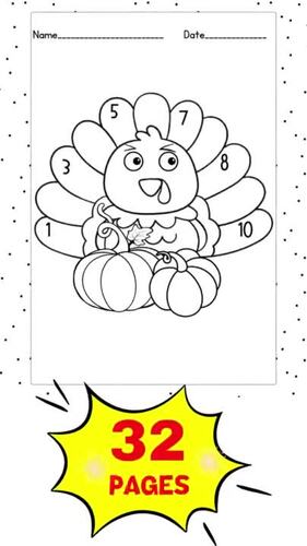 Fall and Thanksgiving Math Printables Worksheets Numbers 1-100 Addition ...