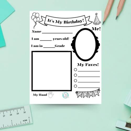 It's My Birthday Sheet! by A List for That | TPT