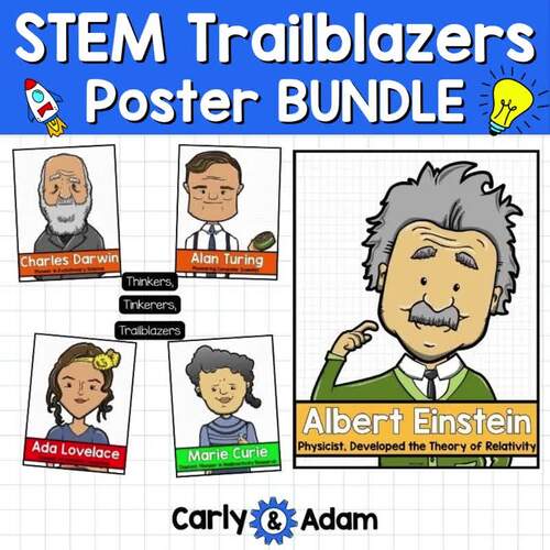 STEM Poster Set Scientists, Engineers, Mathematicians Bulletin Board Bundle