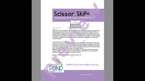 Scissor Skills Cutting Practice with Alphabet Tracing by From the Pond