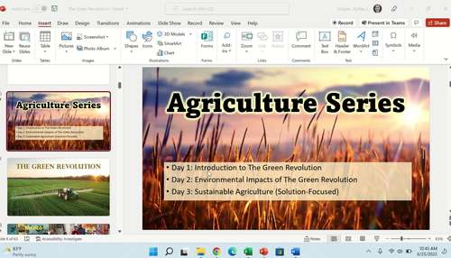 AP Environmental Science The Green Revolution PowerPoint Notes (2 lectures)