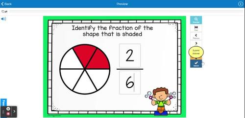Identifying Fractions BOOM Cards™ | Fraction Activity by The Froggy Factory