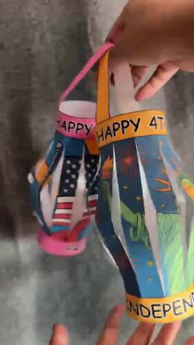 4th of July Lantern Craft Kit | Color & B&W | Patriotic Classroom Activity