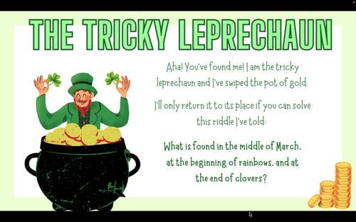 Editable St. Patrick's Day Crack the Code Design Your Own Game Digital ...