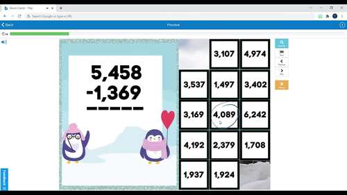 Subtraction with Regrouping Mystery Picture Boom Cards by Hands on ...