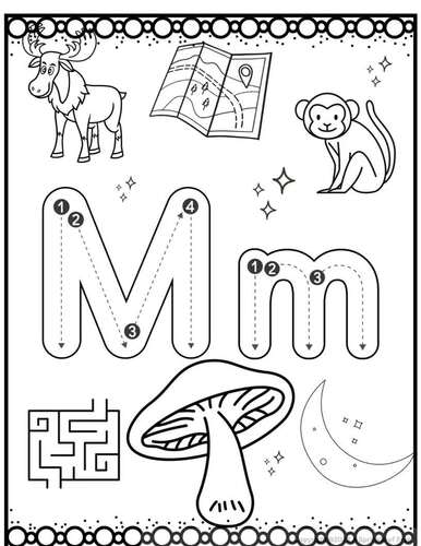 Letter M Activities Tracing Coloring Phonics Art Projects for Early ...