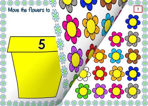 Flower Counting Google Slides How Many Flowers Numbers & Number Words