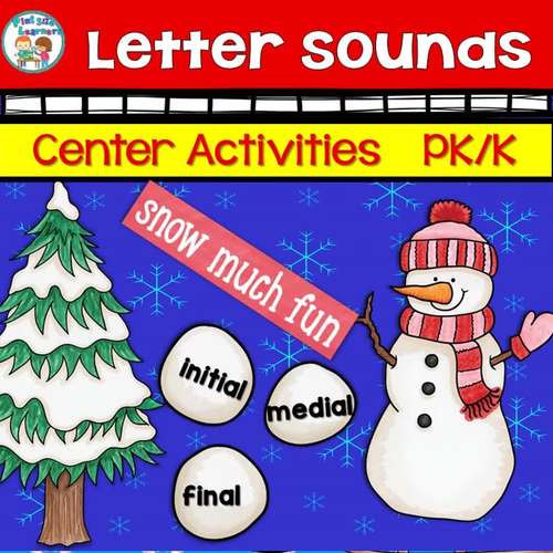 Winter Phonemic Awareness | Beginning Sounds | Middle Sounds | Ending ...