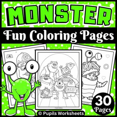 Monsters Coloring Pages - Friendly Monsters for Hours of Imaginative Play