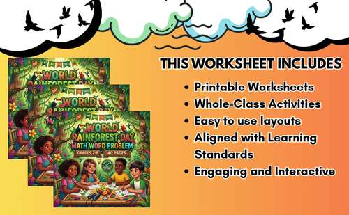 World Rainforest Day Math Challenge | 40 Engaging Word Problems Grades 2–8