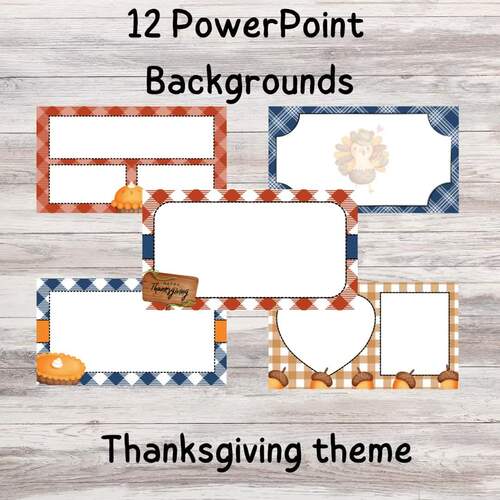 12 Thanksgiving Theme PowerPoint Backgrounds by Milena Colorful ...