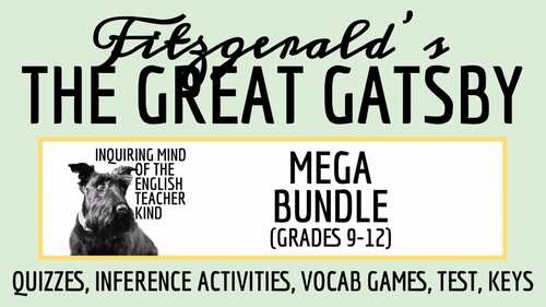 The Great Gatsby Quizzes, Worksheets, Vocabulary Activities, and Test ...