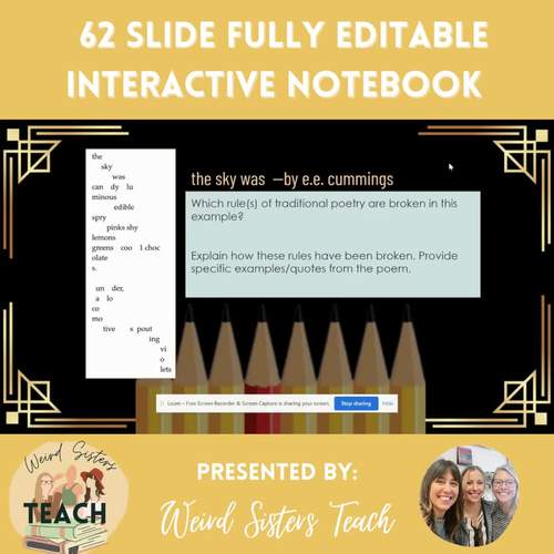 The Great Gatsby Interactive Digital Notebook: Complete Unit {Editable}