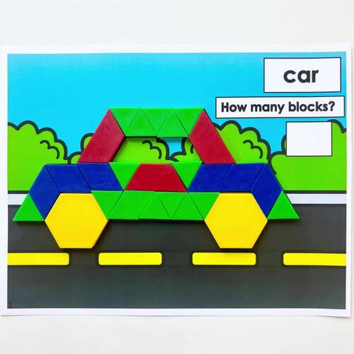 Pattern Blocks Activities by File Folder Heaven | TPT