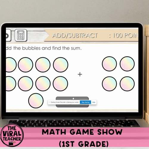 1st Grade Activity End of Year Math Review Game Show by The Viral Teacher