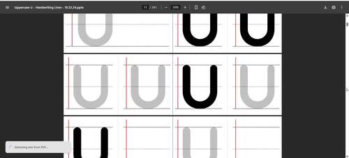 Dotted Handwriting Paper Uppercase U| Primary Lined Writing Practice ...