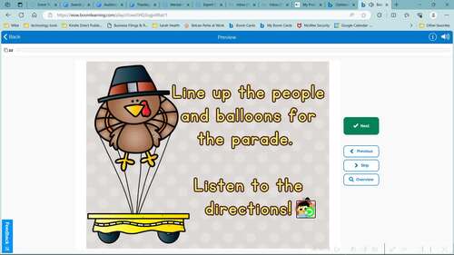 Auditory Working Memory Boom Cards: Thanksgiving Day Parade | TPT