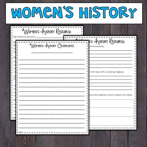 Women's History Month Research Project & Biography Brochures by Joyful 4th