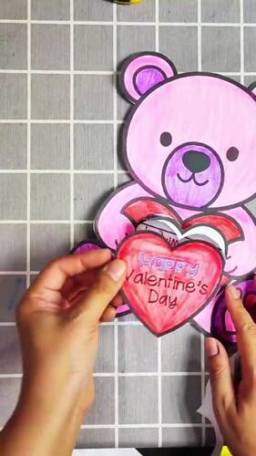 Valentine’s Day Bear Hug Heart Craft | Kindness Activities Write & Draw ...