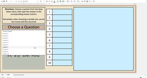 AP Statistics: Choosing a Sample Size, Z* and Confidence Level DIGITAL ...