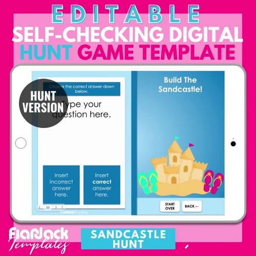 Sandcastle Hunt Google Slides PowerPoint Editable Game Template | TPT