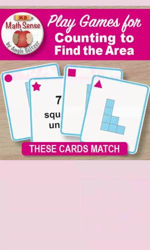 Counting Squares to Find Area: 3rd Grade Math Sense Card Games ...