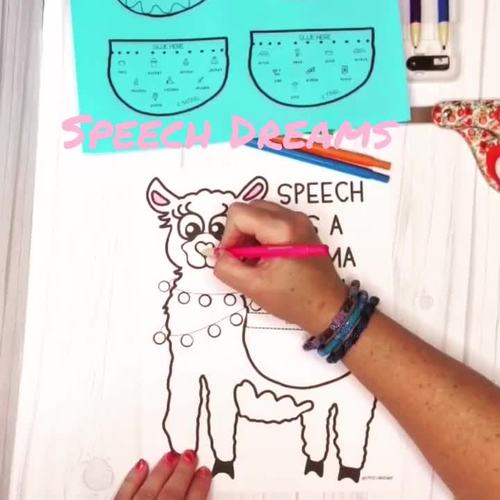 Speech Therapy Craft | articulation language | Activity | Llama | Blanket