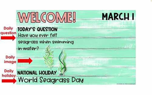 March Morning Routine National Holidays DAILY Google & PowerPoint Slides