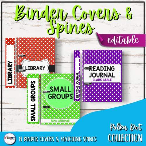 Editable Binder Covers & Spines | 17 Covers + 20 Matching Spines ...