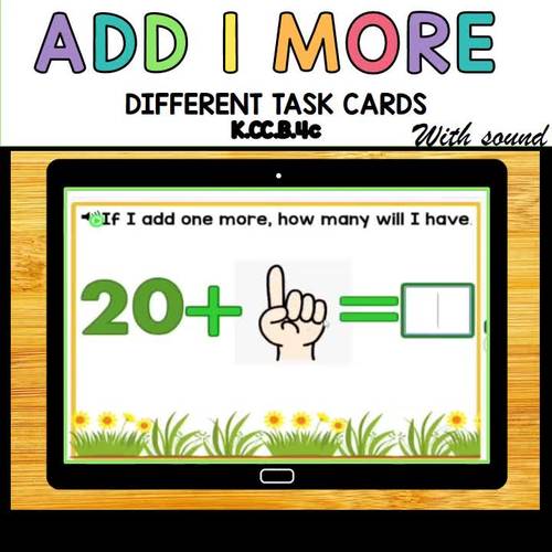 Kindergarten One More Counting 1-20 K.CC.B.4c Digital Activity BOOM CARDS™