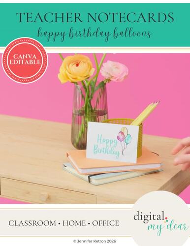 Happy Birthday Notecards | Editable Canva Birthday Card Template ...