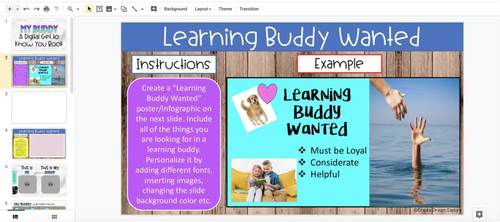 Digital Learning Buddy Activities for use with Google Slides (Reading ...