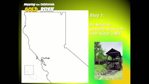 Gold Rush Map Activity: Fun, engaging follow-along 25-slide PPT | TPT