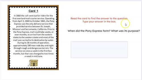 Pony Express Activity Scavenger Hunt with Easel Option by CarolJ Creations